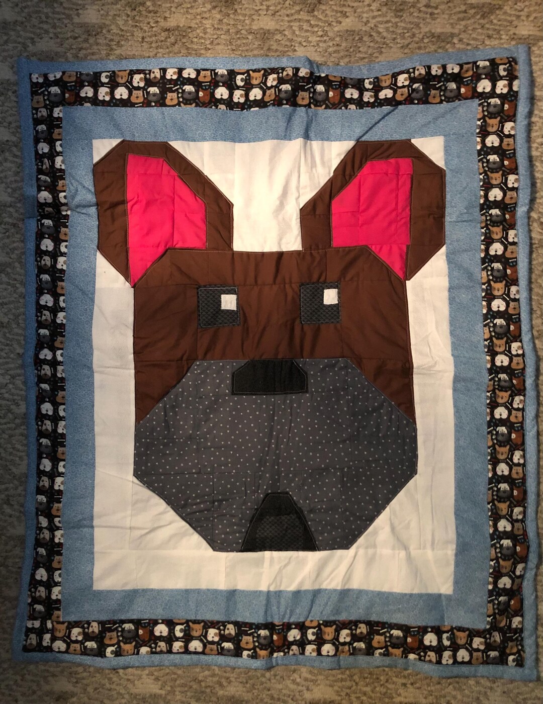 Handmade Boxer Quilt for Doggy Lovers - Etsy
