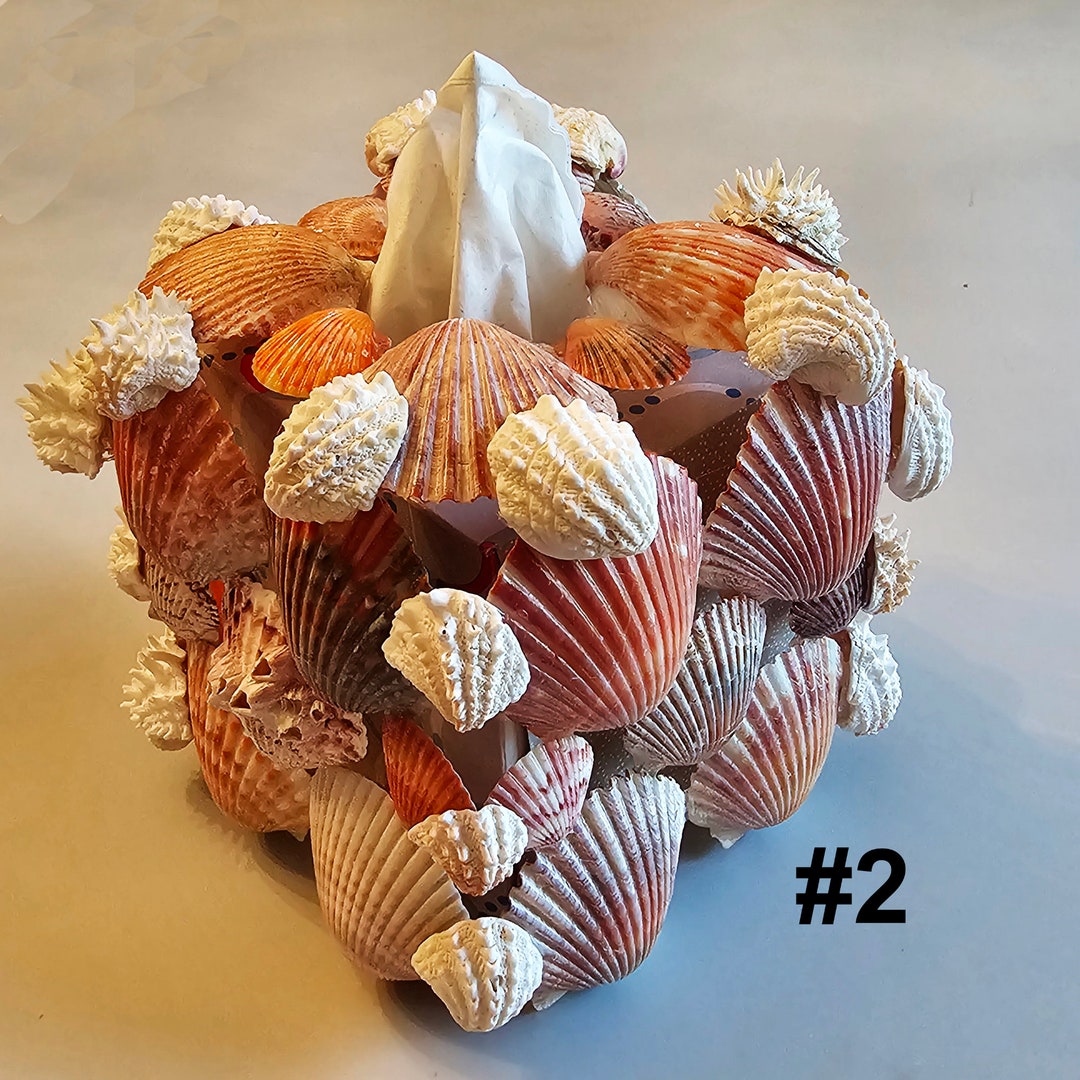 Seashell Tissue Box Cover - Etsy