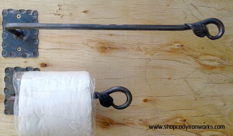 Rustic Towel Bar & Toilet Paper Holder Set Bathroom Decor - Etsy