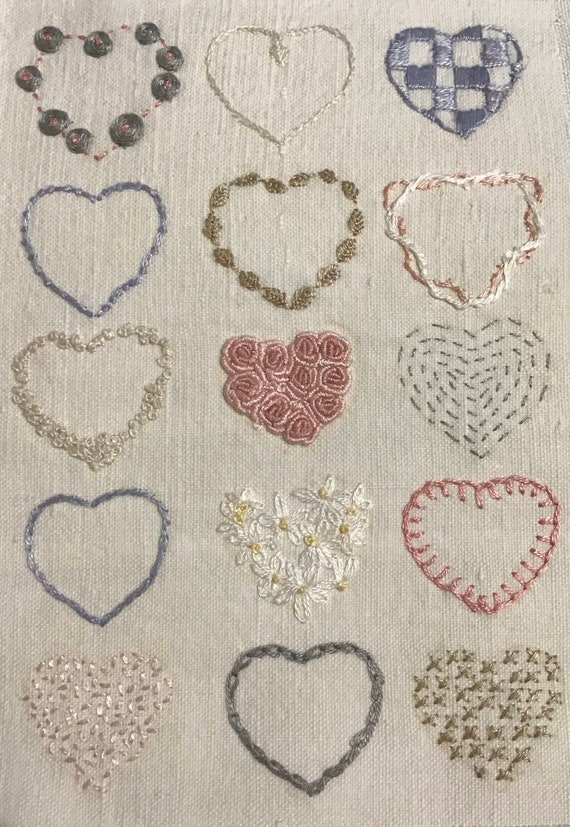 Heart Sampler | Etsy