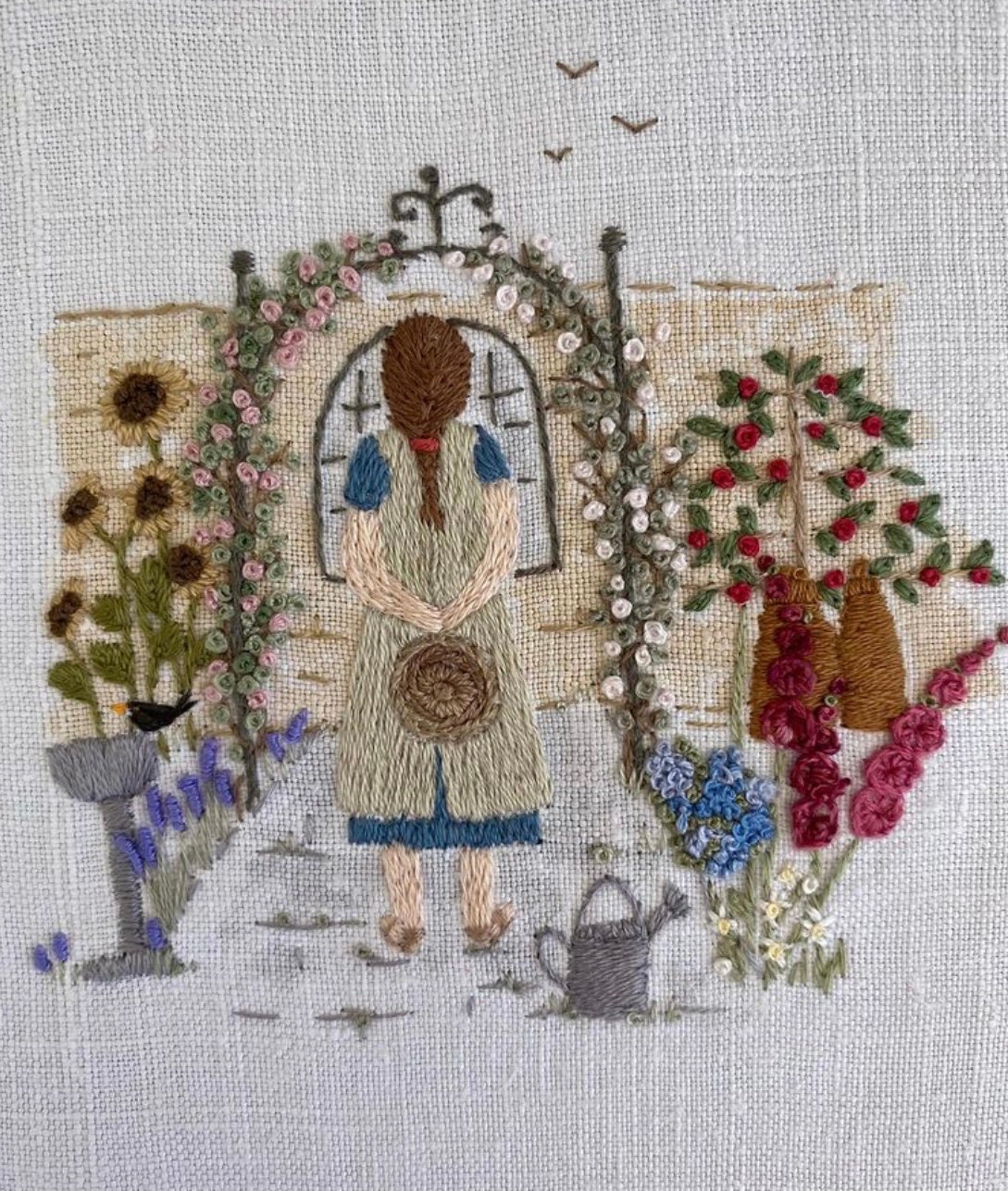 The Gardener PDF Embroidery Pattern - Etsy