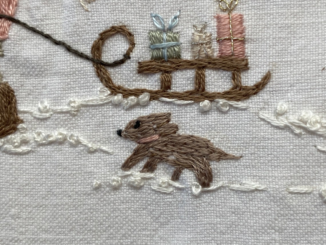 Girl in the Snow PDF Embroidery Pattern - Etsy