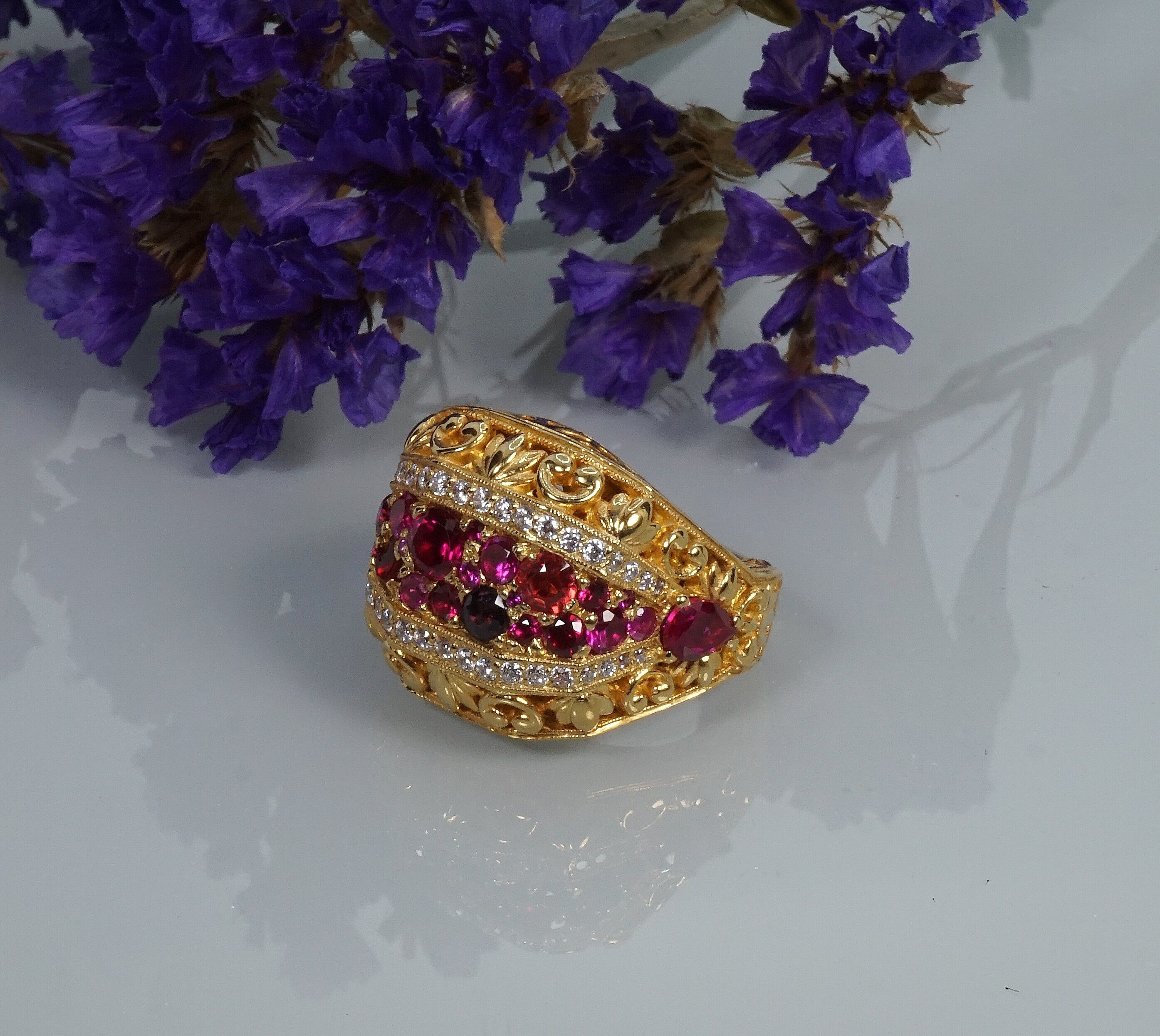 Oversize Ring Big Cocktail Ring Large Heavy Ring Art - Etsy