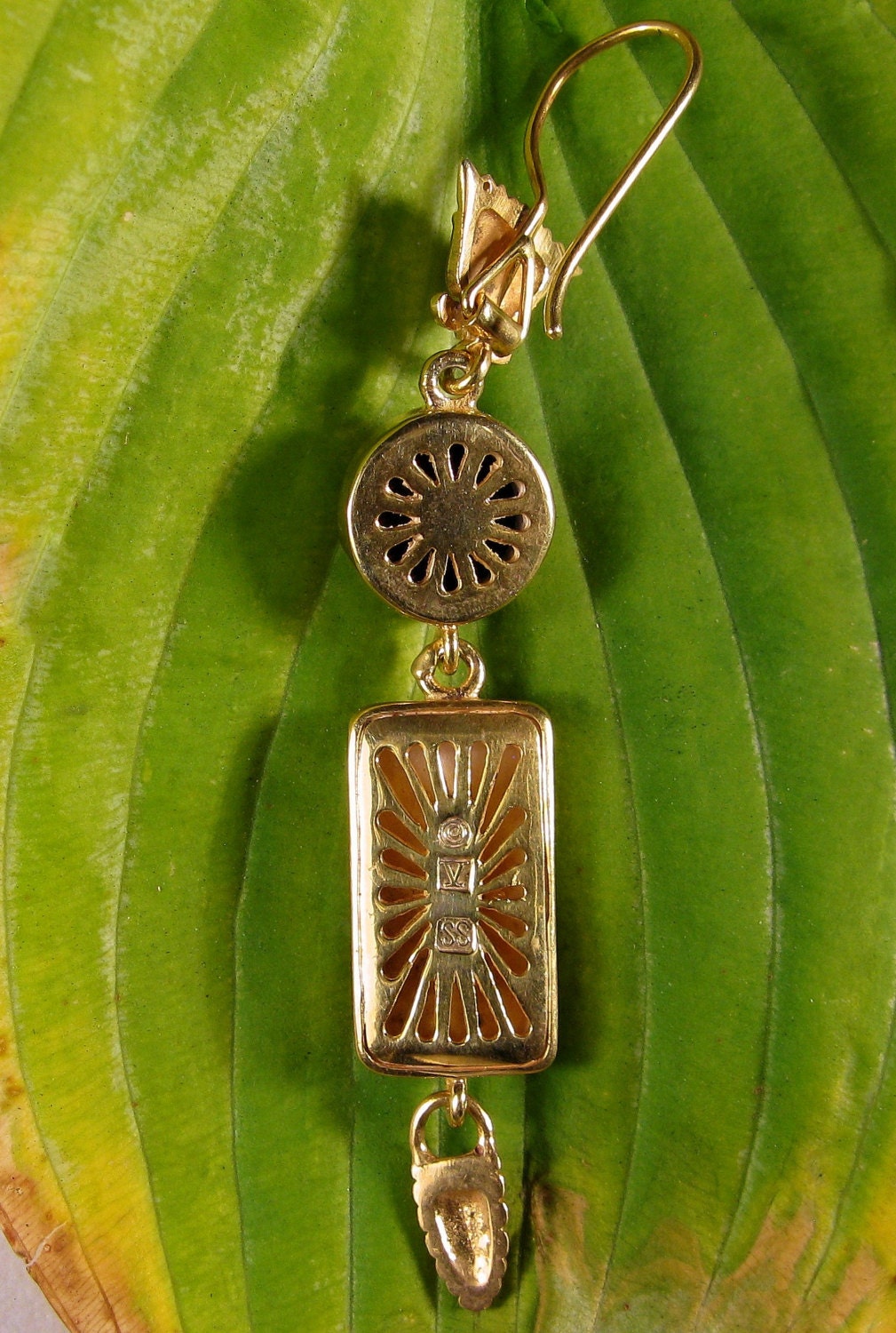 Ancient Gold Earring - Babylon Earring - Assyrian Earring - 14K Gold ...