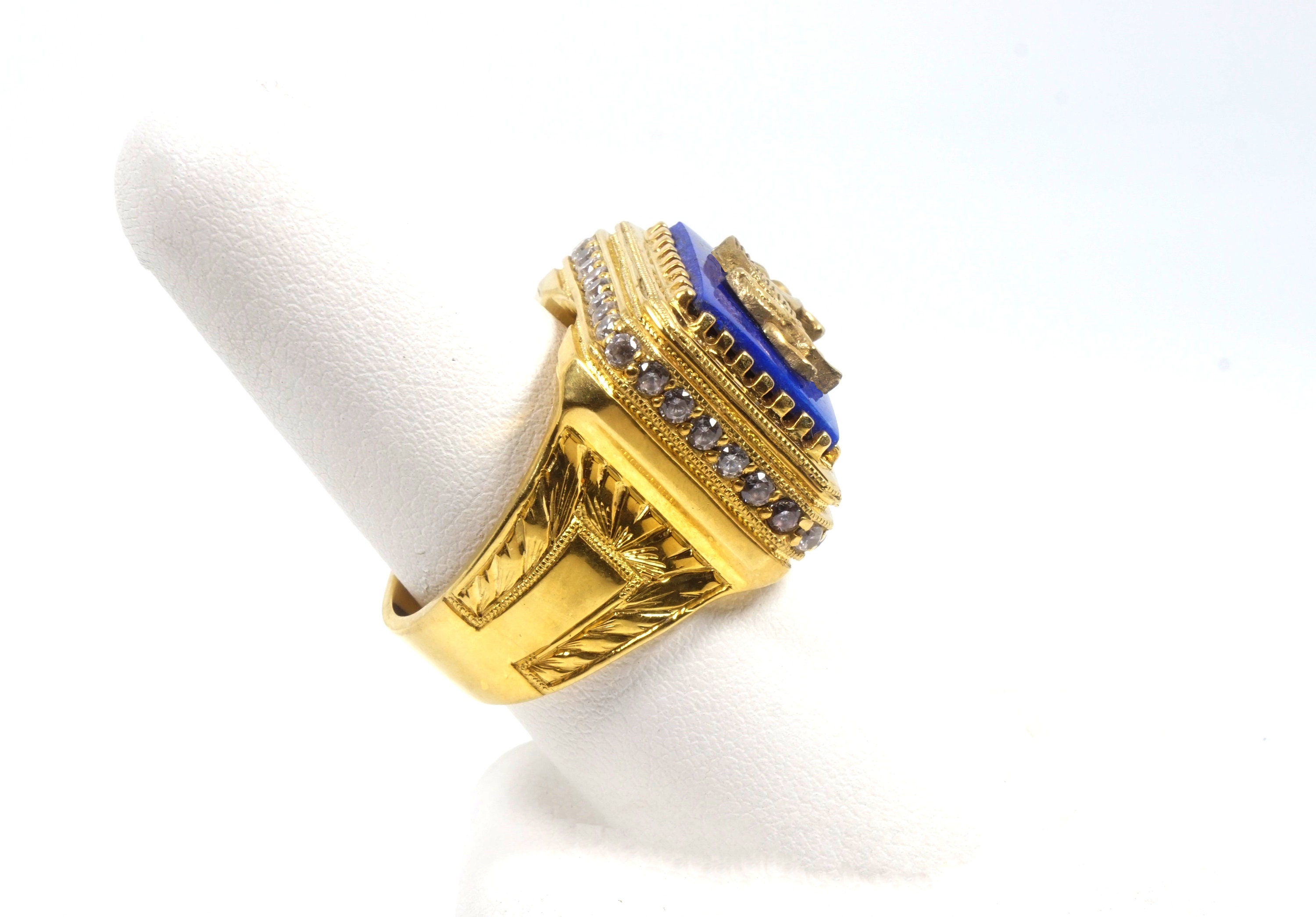 Babylon Ring - Assyrian Ring - Lapis Lasuli Ring - Ancient Ring ...