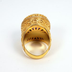 Oversize Ring – Very Big Ring – Large Heavy Ring – Gold-diamond Bishop ...