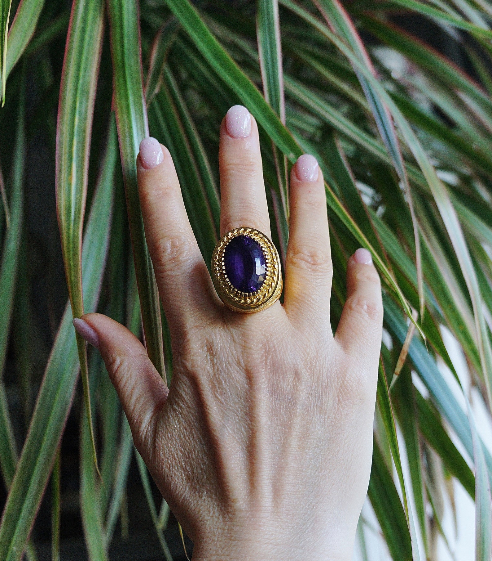 Oversize Ring Very Big Ring Large Heavy Ring Gold-diamond Bishop Ring ...