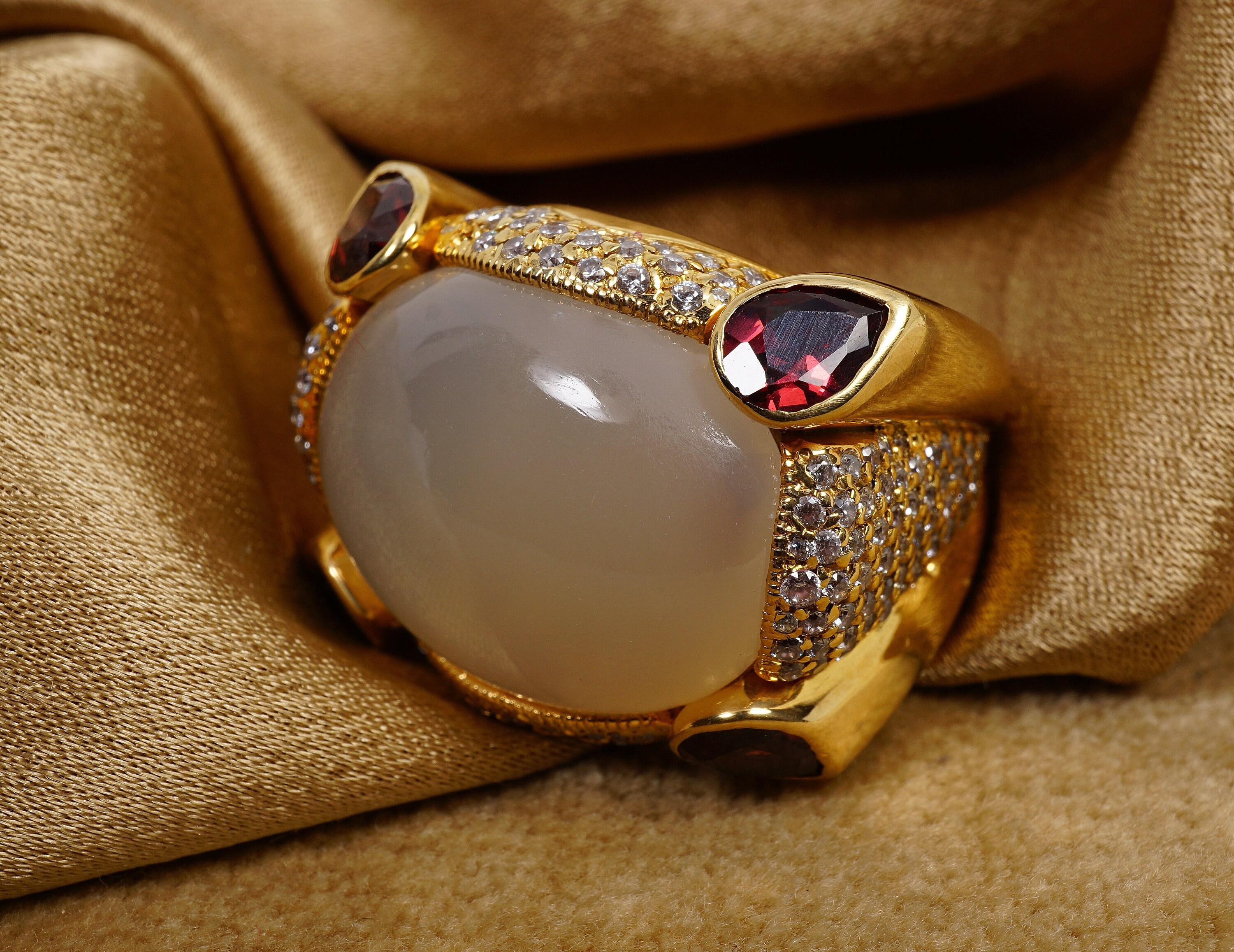 Oversized Ring Big Cocktail Ring Large Heavy Ring Art Deco Ring Multi ...