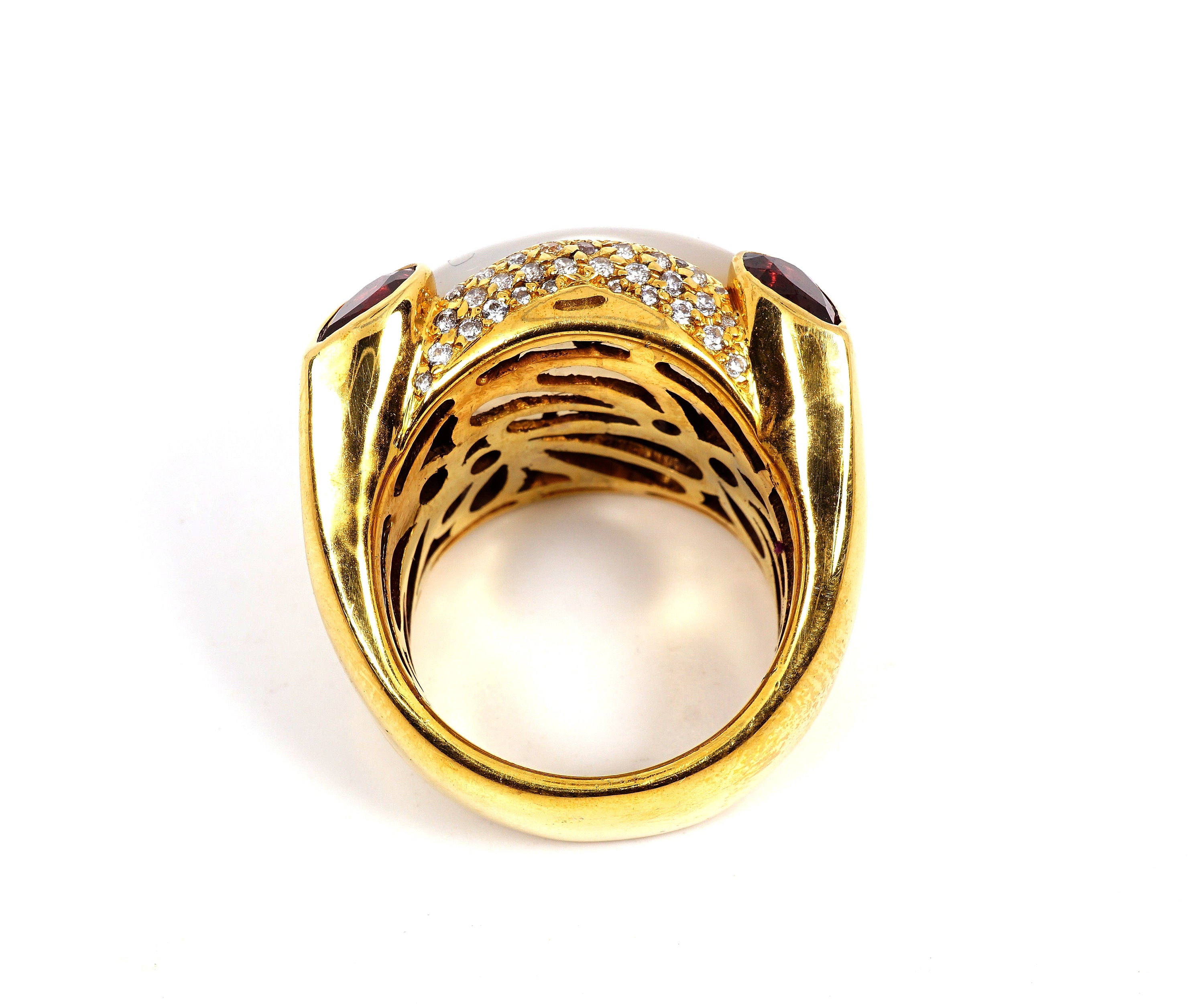 Oversized Ring Big Cocktail Ring Large Heavy Ring Art Deco Ring Multi ...