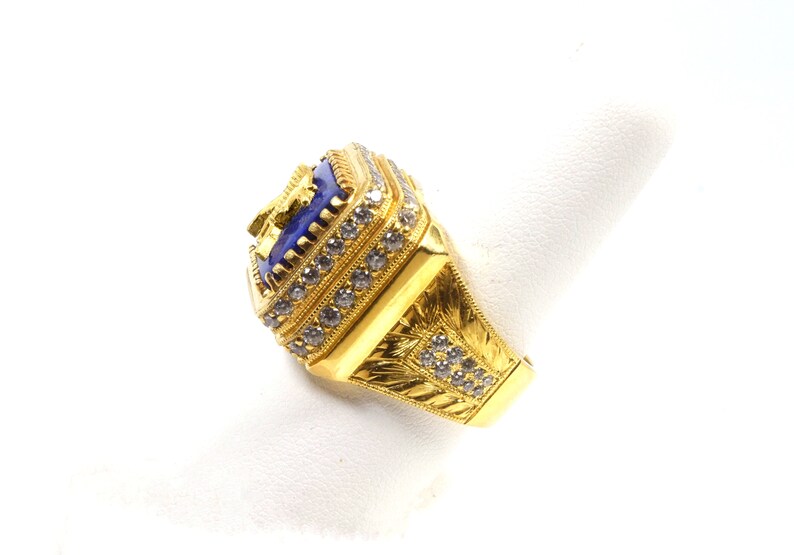 Babylon Ring Assyrian Ring Lapis Lasuli Ring Ancient Ring Big14k Gold ...