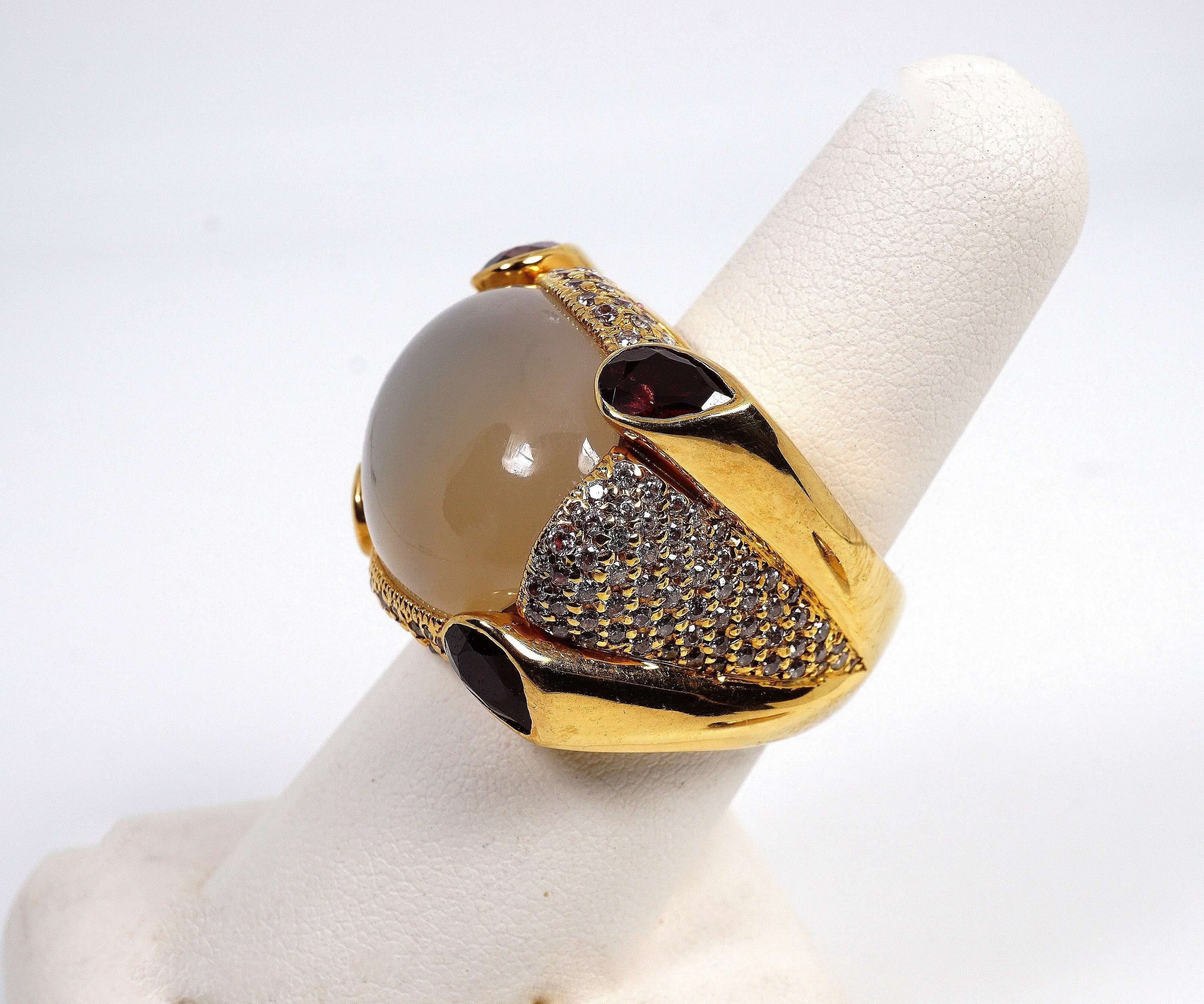 Oversized Ring Big Cocktail Ring Large Heavy Ring Art Deco Ring Multi ...