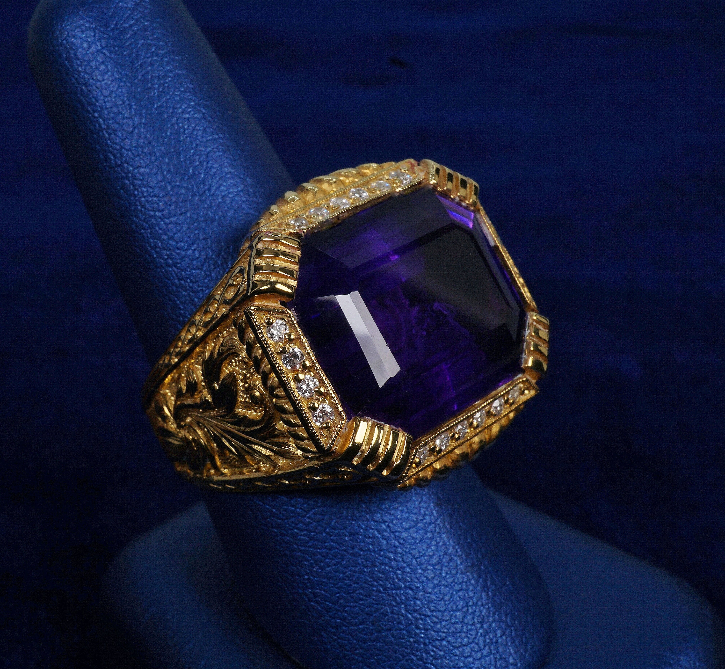 Oversize Ring Very Big Ring Large Ring Gold-diamond - Etsy