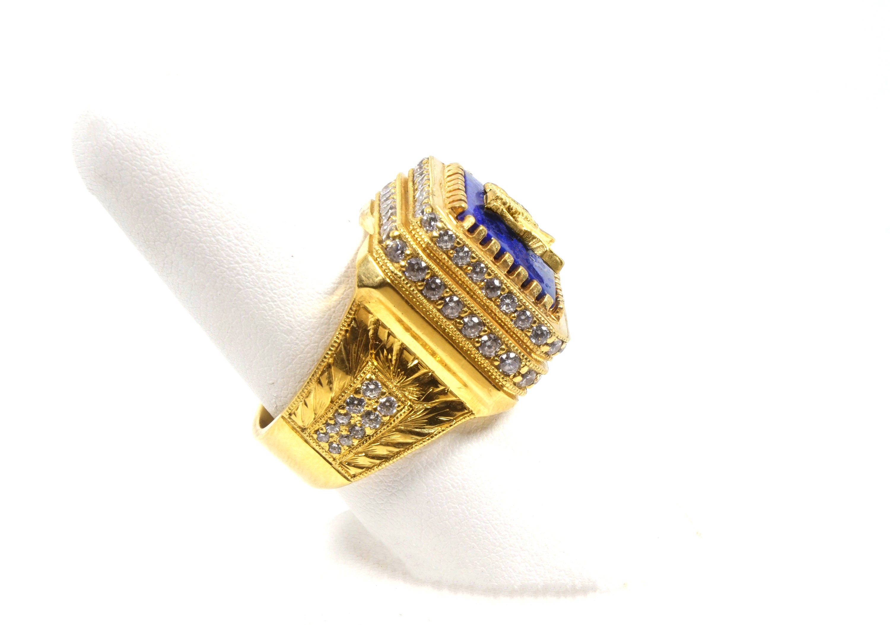 Babylon Ring Assyrian Ring Lapis Lasuli Ring Ancient Ring Big14k Gold ...