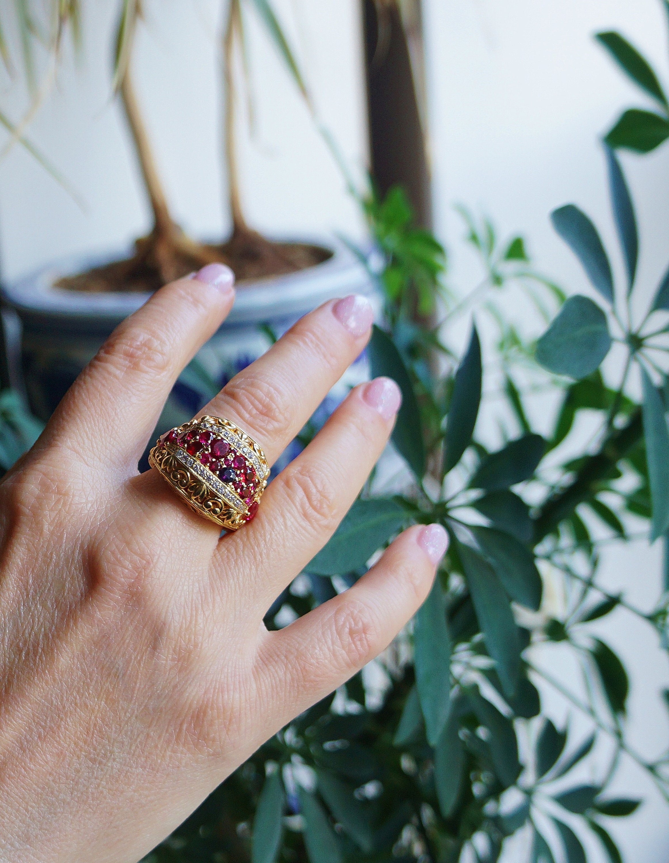 Oversize Ring Big Cocktail Ring Large Heavy Ring Art - Etsy