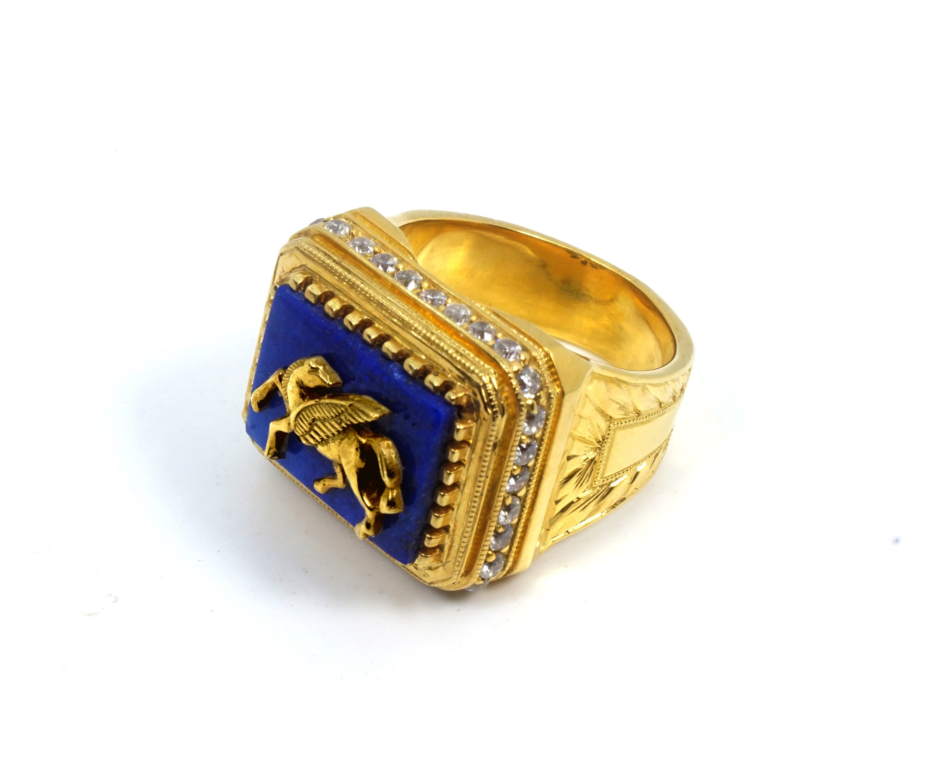 Babylon Ring - Assyrian Ring - Lapis Lasuli Ring - Ancient Ring ...