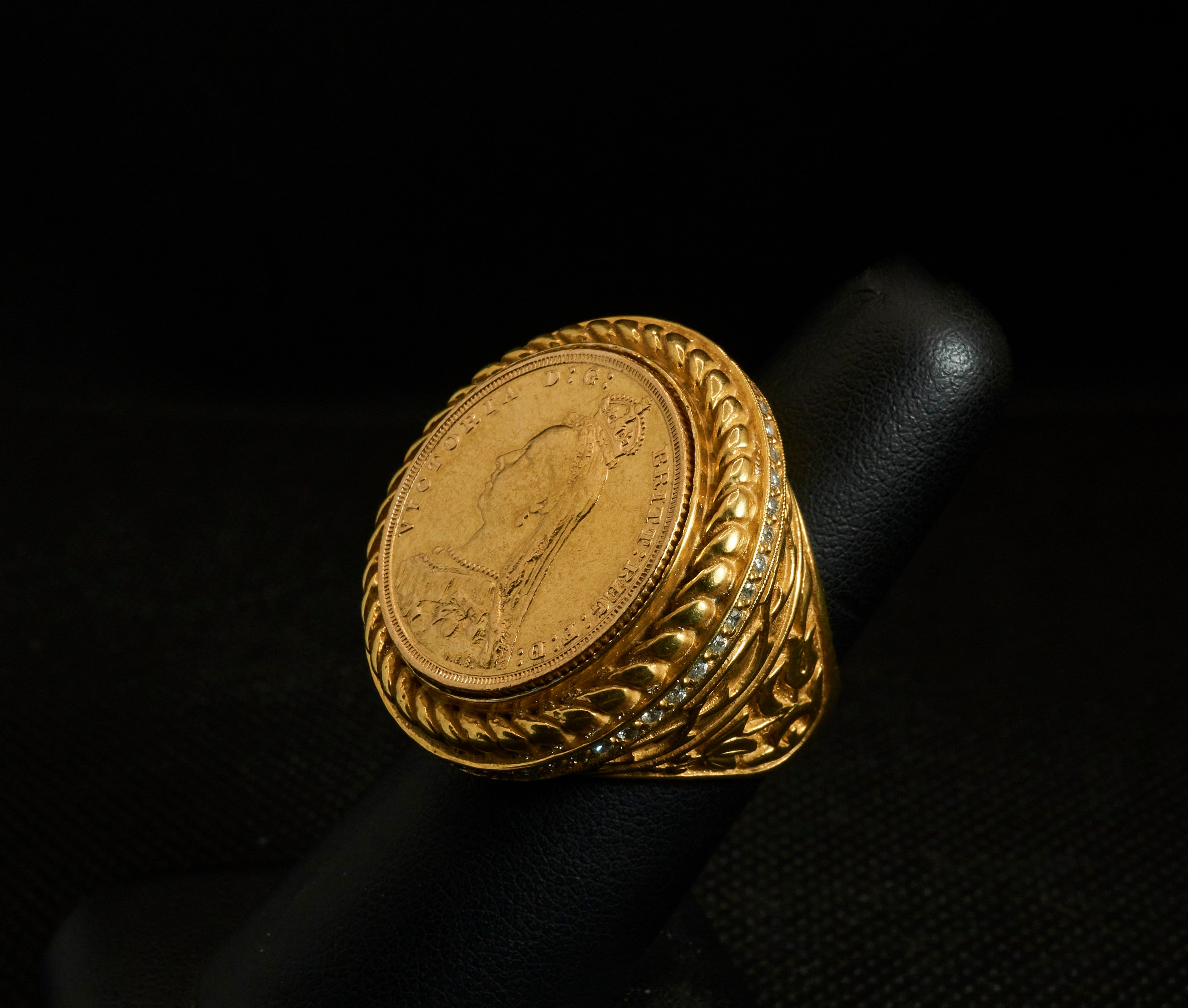 Coin Ring Big Men's Ring Heavy Ring Round Ring 14K - Etsy