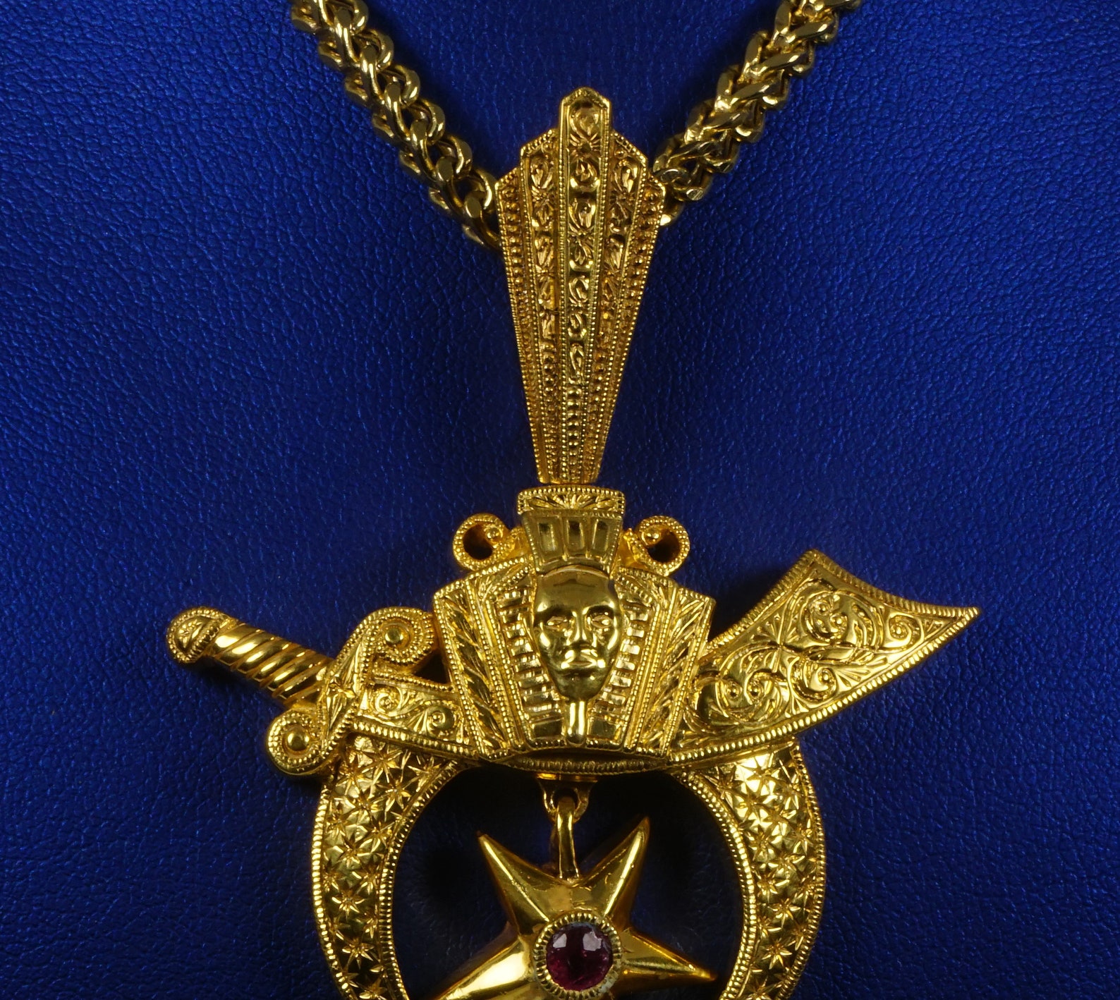 Masonic Pendant, Masonic Symbol, 14K Gold Pendant, Big, Heavy, Massive ...
