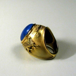 Babylon Ring - Assyrian Ring - Lapis Lasuli Ring - Ancient Ring - 14K ...