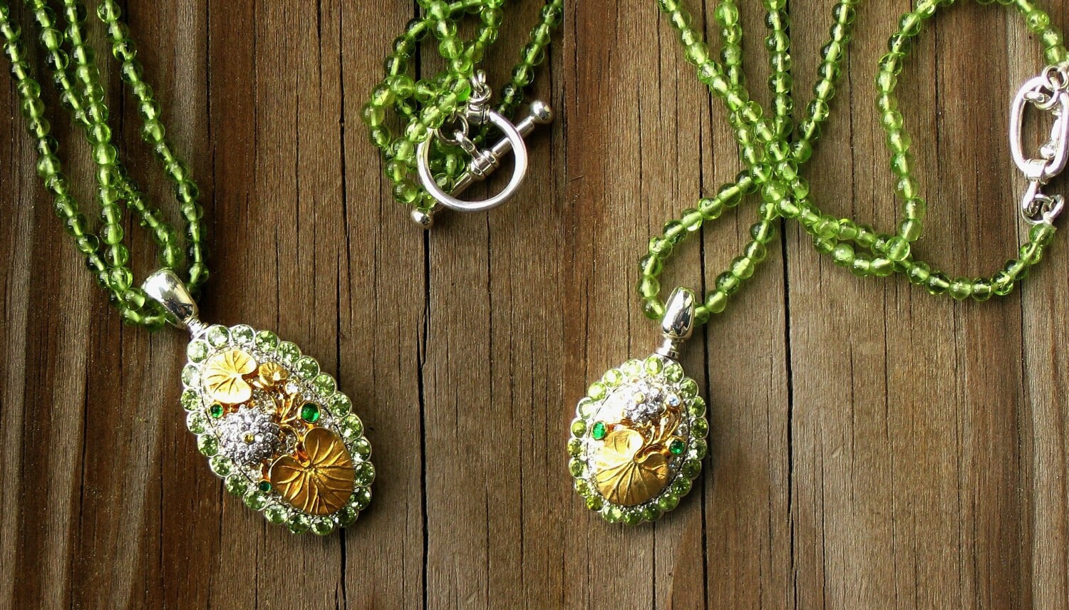 Water Lily Jewelry Set 14K Gold 18K Gold Water Lily - Etsy