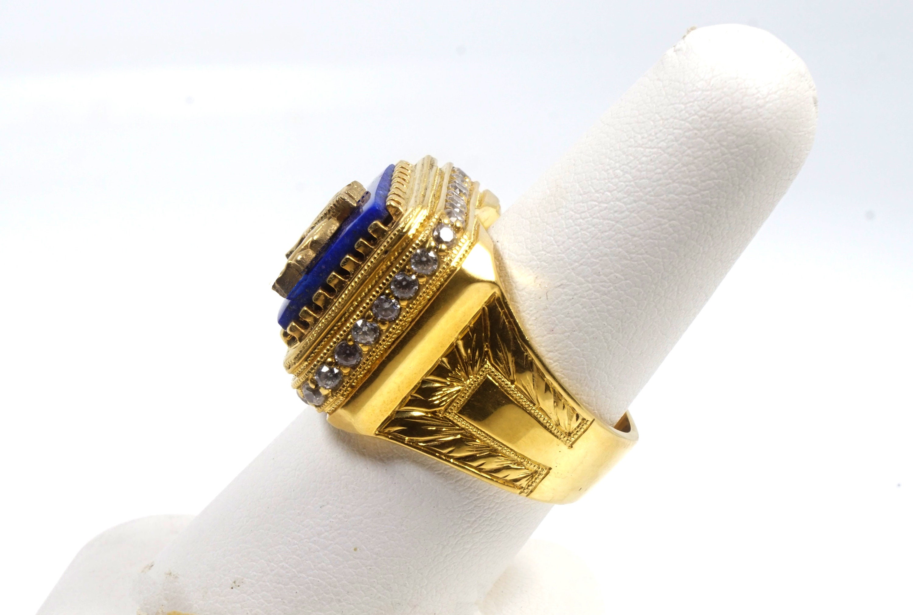 Babylon Ring - Assyrian Ring - Lapis Lasuli Ring - Ancient Ring ...