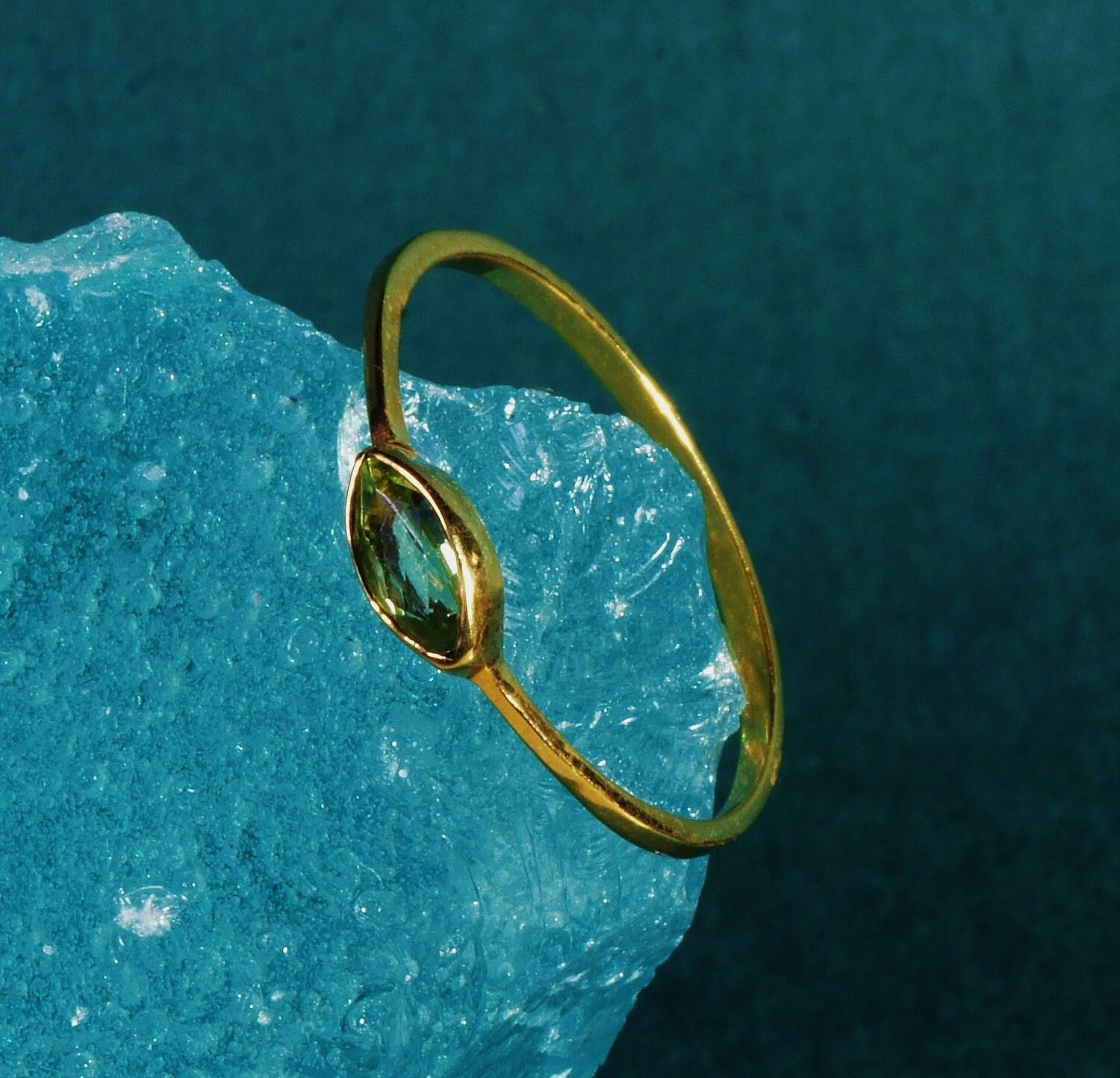 Stocking Ring - 14K Gold Stocking Ring - Small White Gold Ring ...