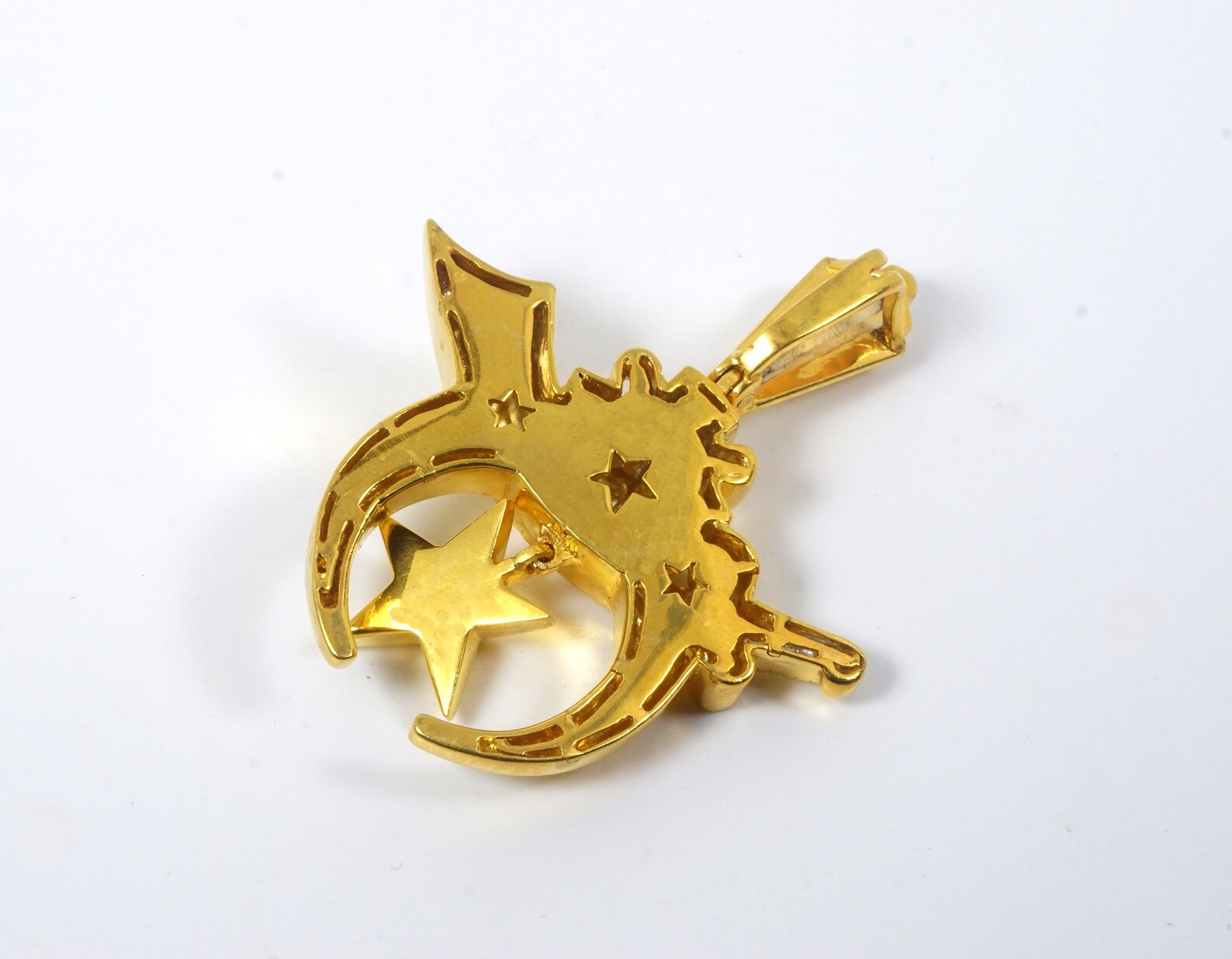 Masonic Pendant, Masonic Symbol, 14K Gold Pendant, Big, Heavy, Massive ...