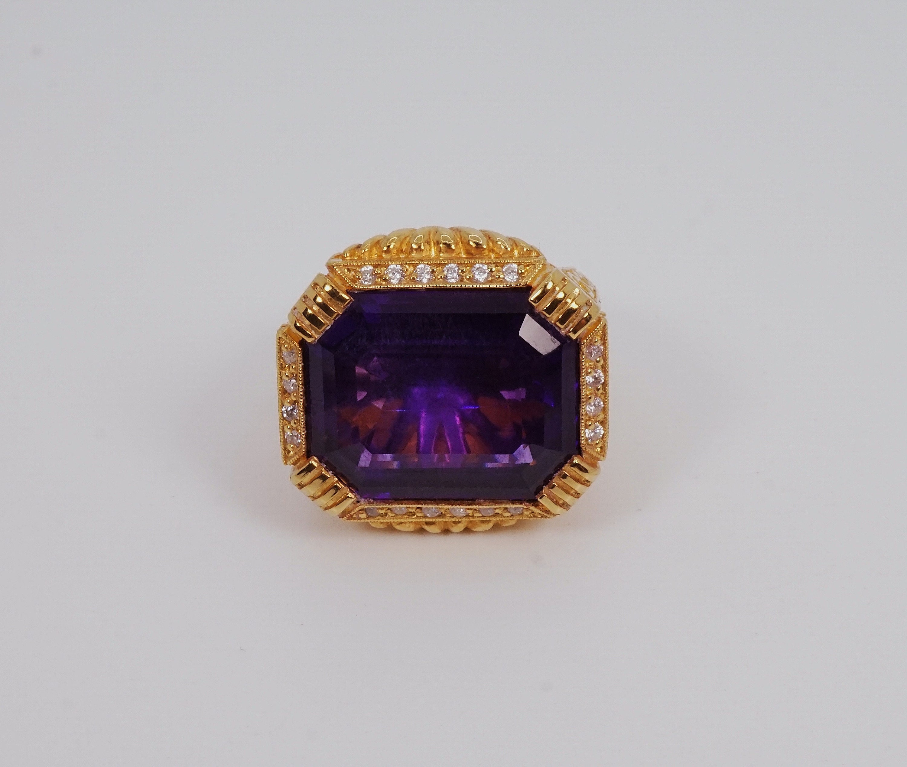 Oversize Ring Very Big Ring Large Ring Gold-diamond - Etsy