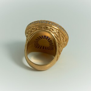 Coin Ring Big Men's Ring Heavy Ring Round Ring 14K - Etsy