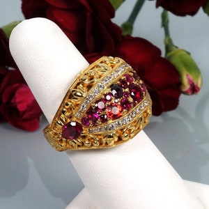 Oversize Ring - Big Cocktail Ring – Large Heavy Ring – Art Deco Ring ...