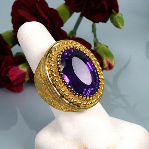 Oversize Ring – Very Big Ring – Large Heavy Ring – Gold-diamond Bishop ...