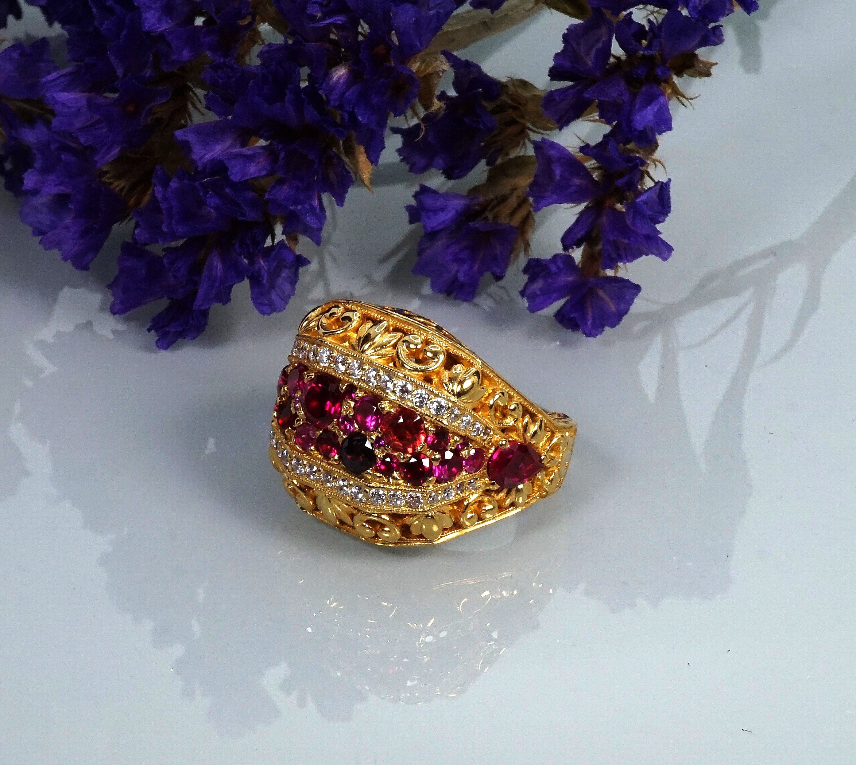 Oversize Ring - Big Cocktail Ring – Large Heavy Ring – Art Deco Ring ...