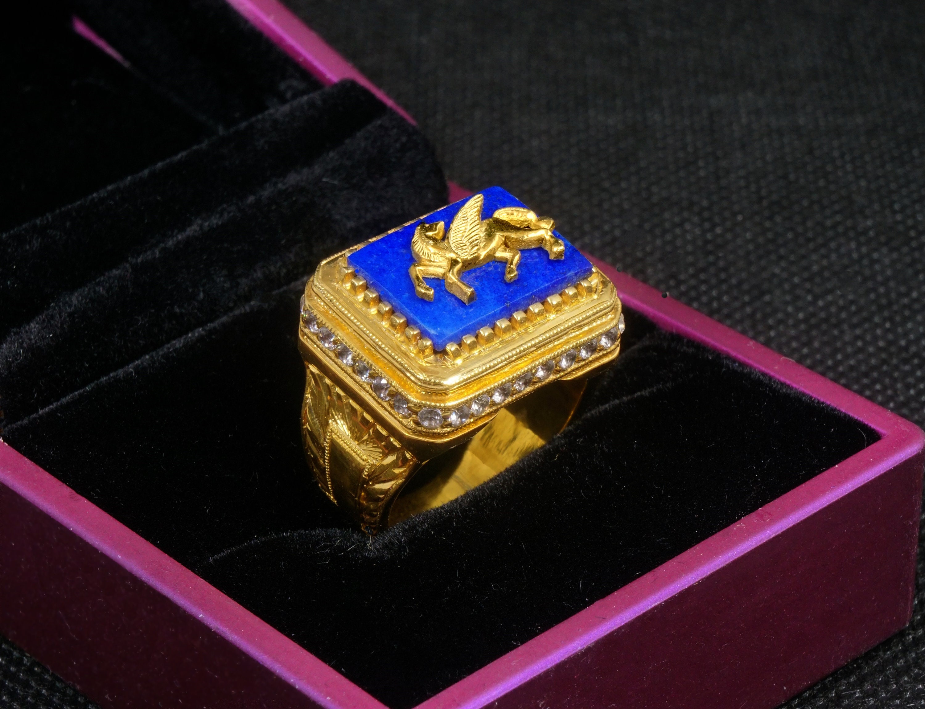 Babylon Ring - Assyrian Ring - Lapis Lasuli Ring - Ancient Ring ...