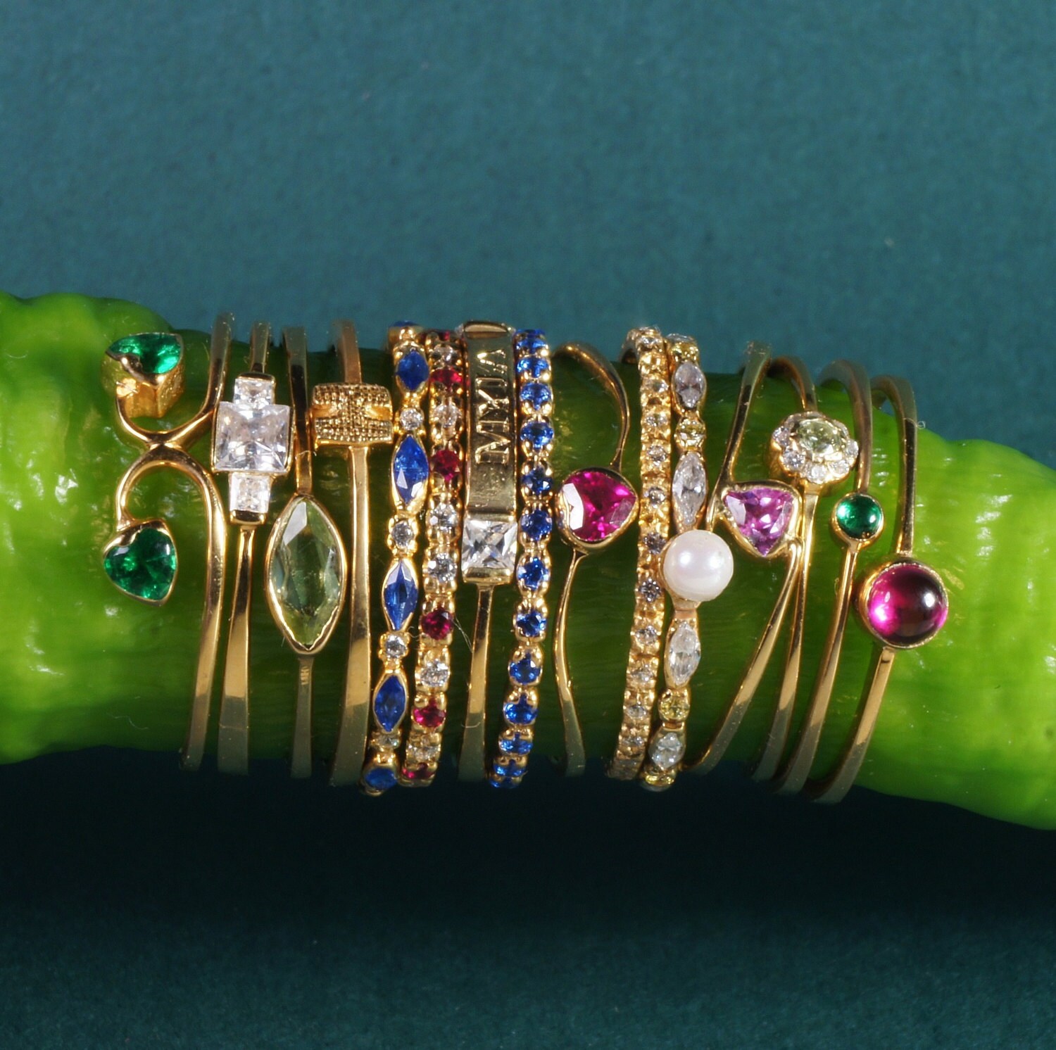 Stocking Ring - 14K Gold Stocking Ring - Small White Gold Ring ...