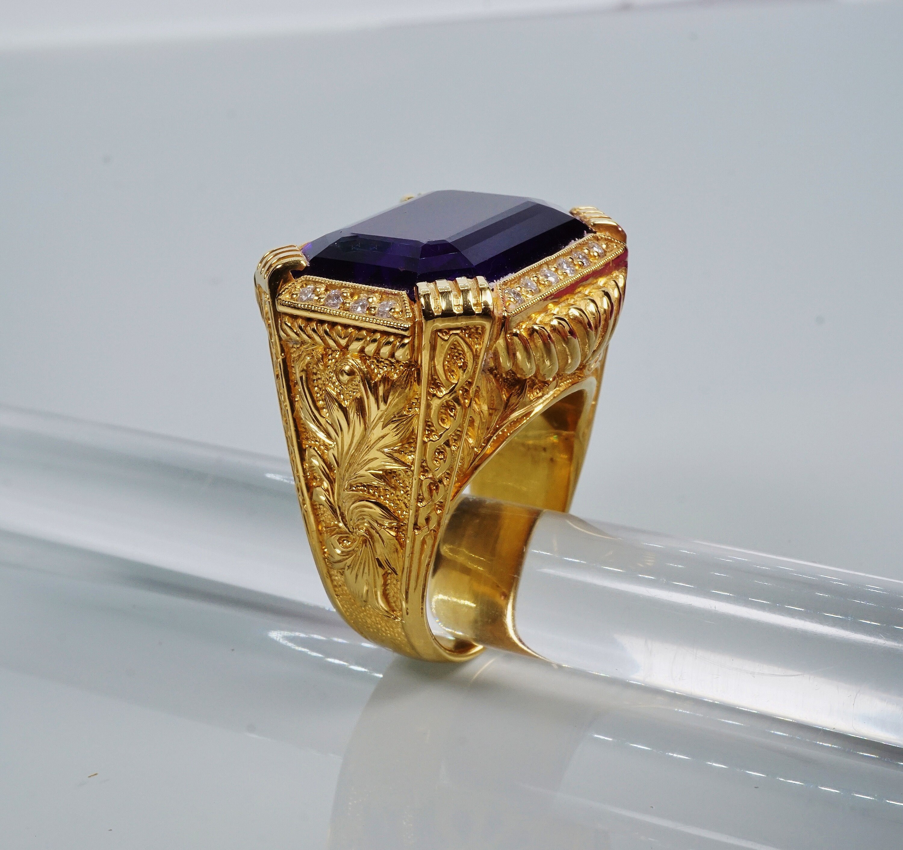 Oversize Ring Very Big Ring Large Ring Gold-diamond - Etsy