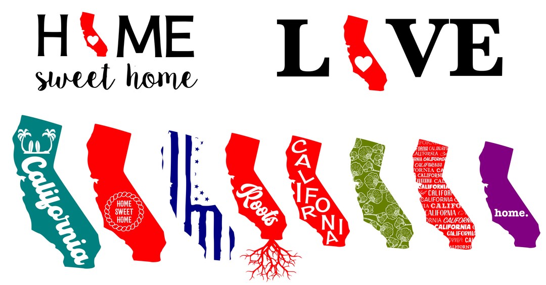 California State SVG / Cut File / Cricut / Clip Art / Commercial Use ...