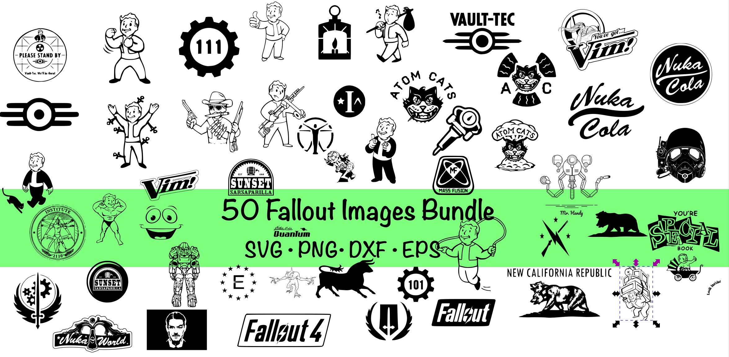 50 Fallout Images Bundle Collection SVG PNG EPS Dfx File for | Etsy New ...