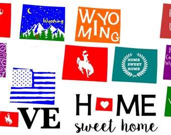 Wyoming State SVG PNG Print Digital Download Files Bundle - Etsy