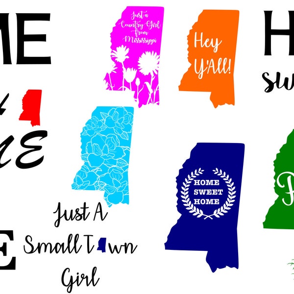 State of Mississippi Clipart - Etsy