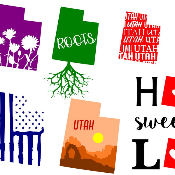 Utah State Clipart - Etsy