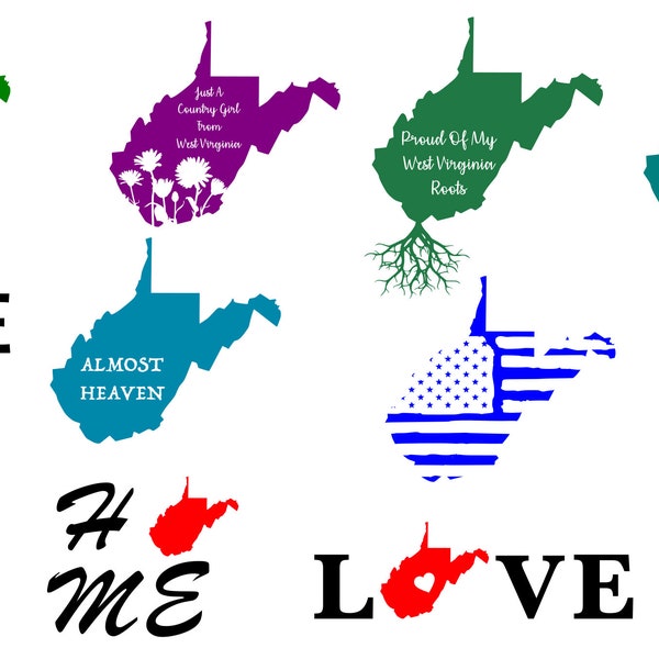 Wv Svg - Etsy