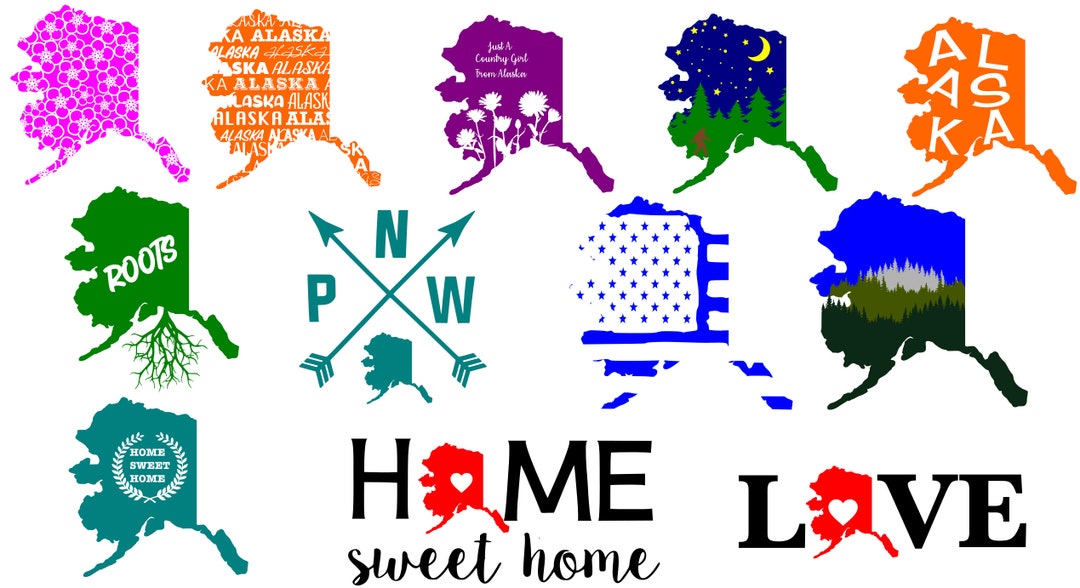 Alaska State SVG / Cut File / Cricut / Clip Art / Commercial Use ...