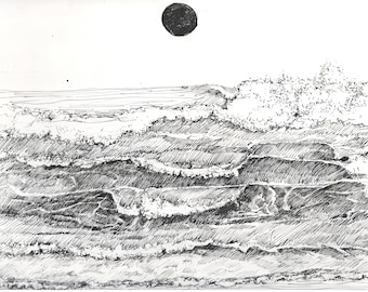 Pen and Ink Sea Art - Etsy