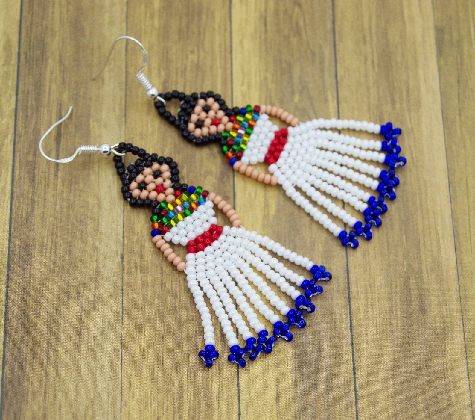 Native Americans Beaded Jewelry Frida Lady Earrings native | Etsy