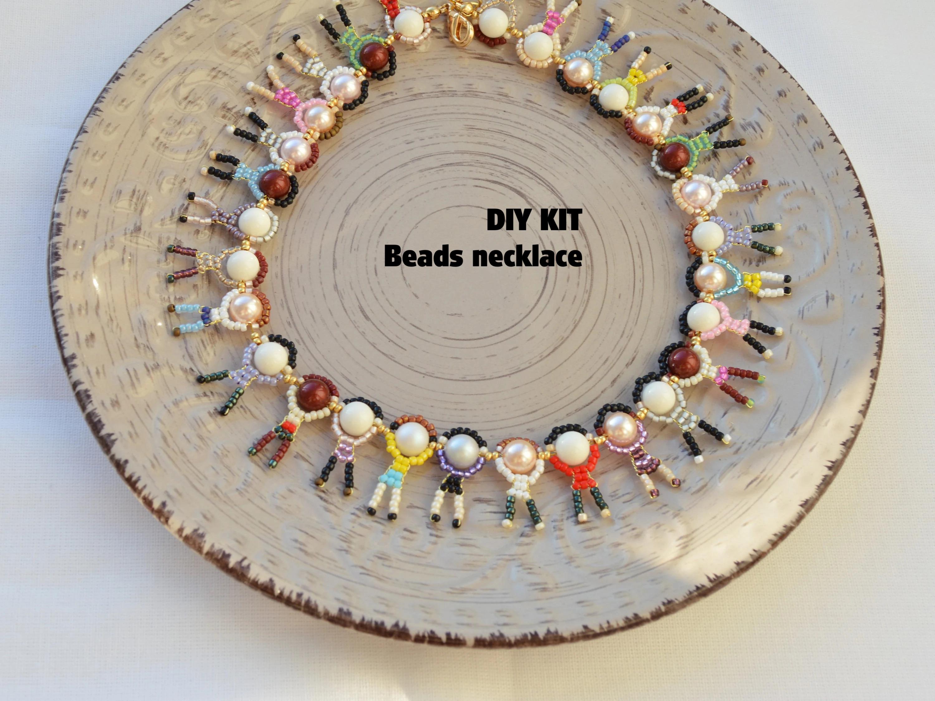 KIT to Make Beads People Body Union Choker Necklace Tutorial /pattern ...