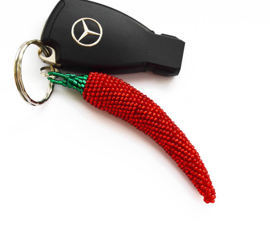 Beaded Chili Pepper Keychain for Women Gift/ Car Accessories for Womens ...