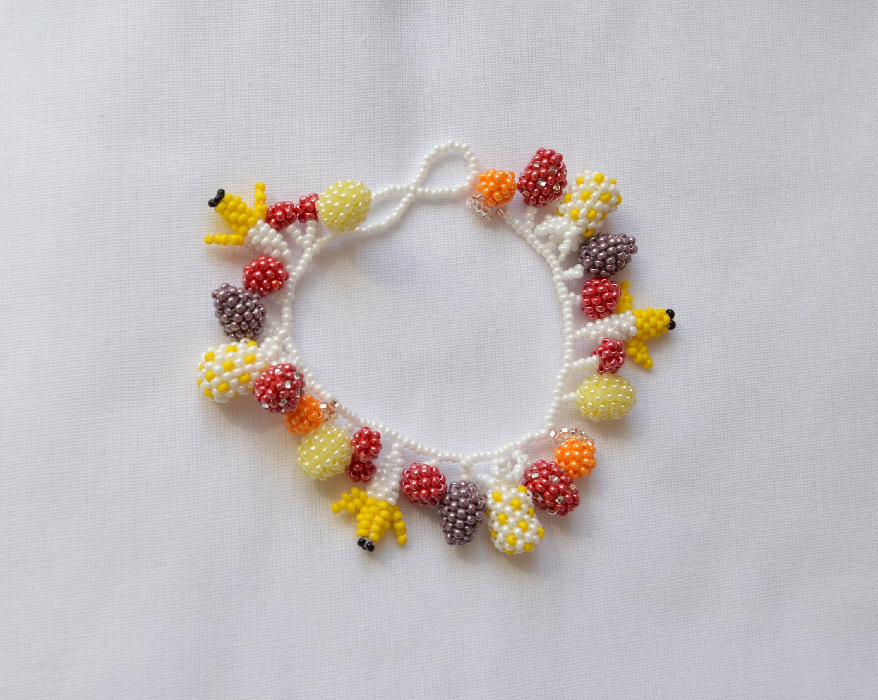 Fruit Beaded Bracelet for Women With Charms Fruit Jewelrytutti Frutti ...