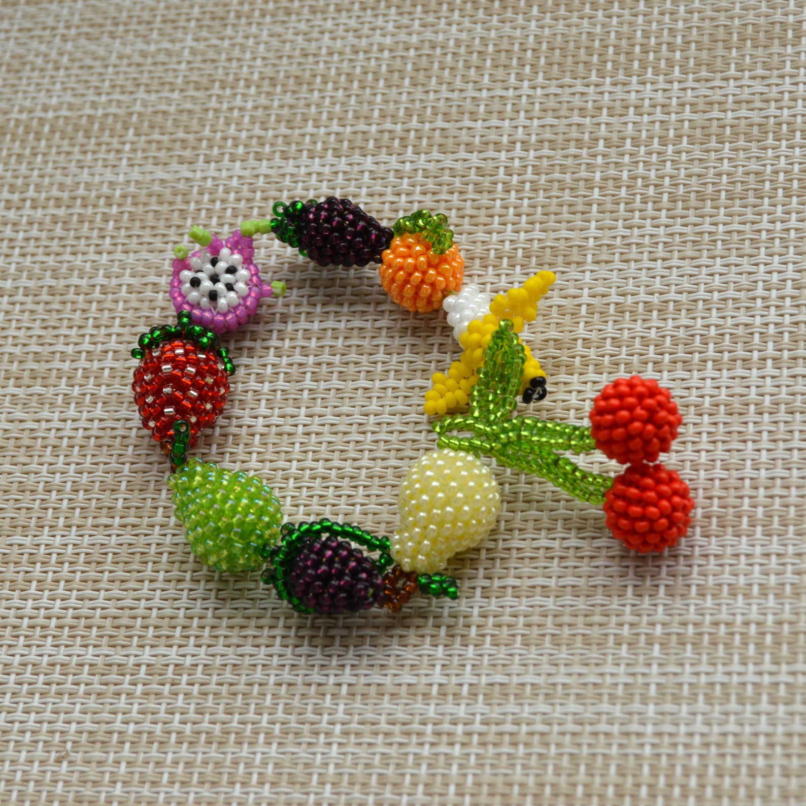 Fruits Beaded Bracelet for Women With Charms Fruit Jewelry Beads - Etsy