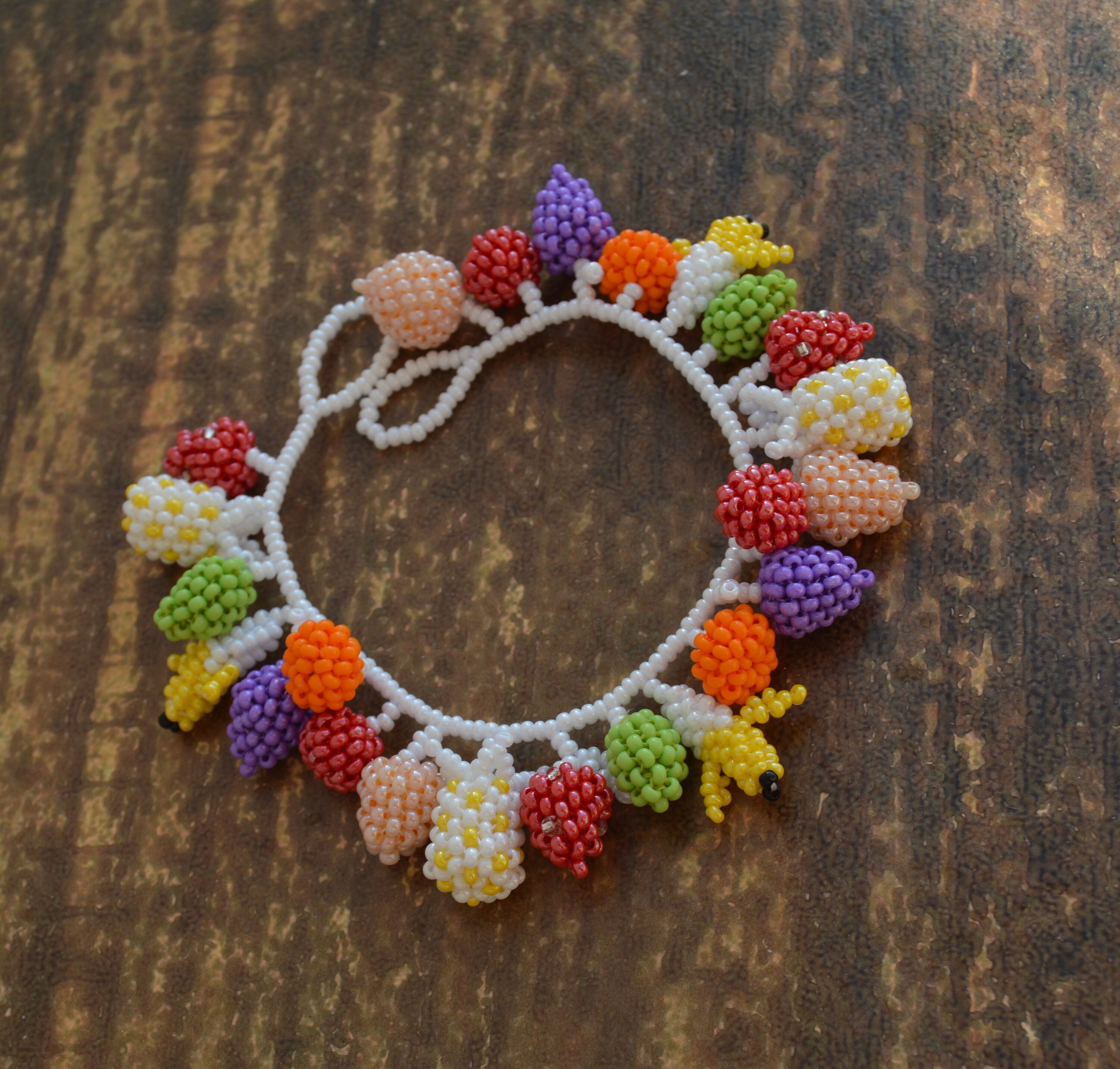 Fruit Beaded Bracelet for Women With Charms Fruit Jewelrytutti Frutti ...