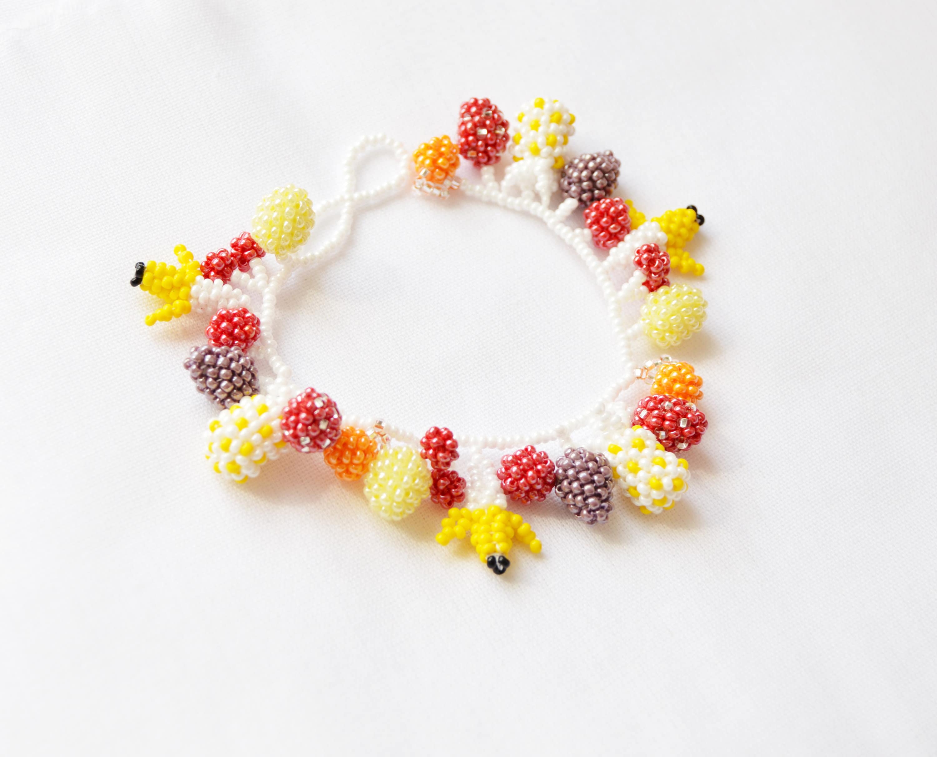 Fruit Beaded Bracelet for Women With Charms Fruit Jewelrytutti Frutti ...