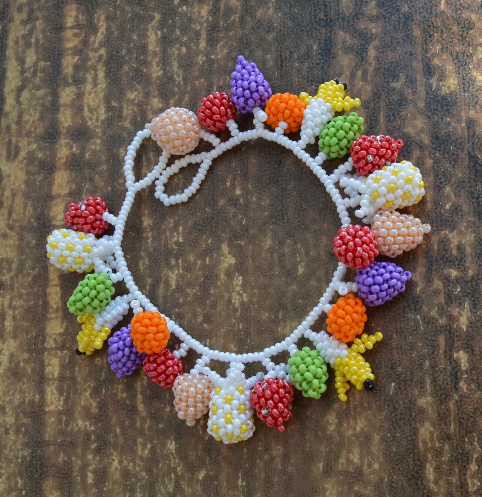 Fruit Beaded Bracelet for Women With Charms Fruit Jewelrytutti Frutti ...